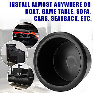 Waziaqoc 2PCS Recliner-Handles Cup Holder, Plastic Cup Holder Replacement Cup Holder Insert for Sofa Couch Table Rv Car Boat, Black