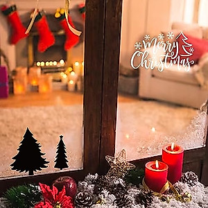 12 Pcs Christmas Tree Stencils for Painting, Reusable Holiday Pine Tree stencil Merry Christmas Stencils for Card Making Wood Sign DIY Crafts (12pcs tree 6x5inch)