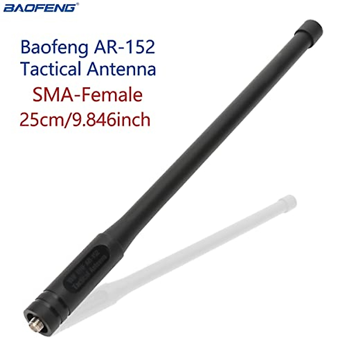 2Pack Baofeng Dual Band VHF UHF SMA-Female Tactical Antenna for Baofeng AR-152 UV-5R UV-82 BF-F8HP BF-H6 BF-888S TP-8Plus Kenwood TYT Etc Two Way Radio