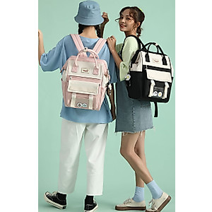 Vendra Moka School College Waterproof and Sturdy Backpack,15.6" Laptop Backpack for Women Teen Girls, Cute Casual Daypack for Travel, Work