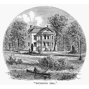 New York Mansion 1760 Nrichmond Hill Built 1760 At The Corner Of Varick And Charlton Streets For Some Time General George WashingtonS Headquarters Later The Country Home Of Aaron Burr Wood Engraving 1