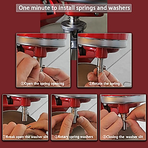 DaapYoow Quick Install OEM Spring and Washer For Kitchen Mixers,Protect and extend the life of the mixer.Requires no tools.Very easy to install.Stainless steel