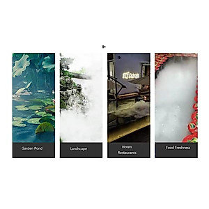 High Eagle 6 Head Ultrasonic Mist Maker Fogger, Mist Fogger Air Humidifier 304 Stainless Steel with Transformer for Scenic Agriculture Greenhouse Hydroponics Garden Lawn Pond