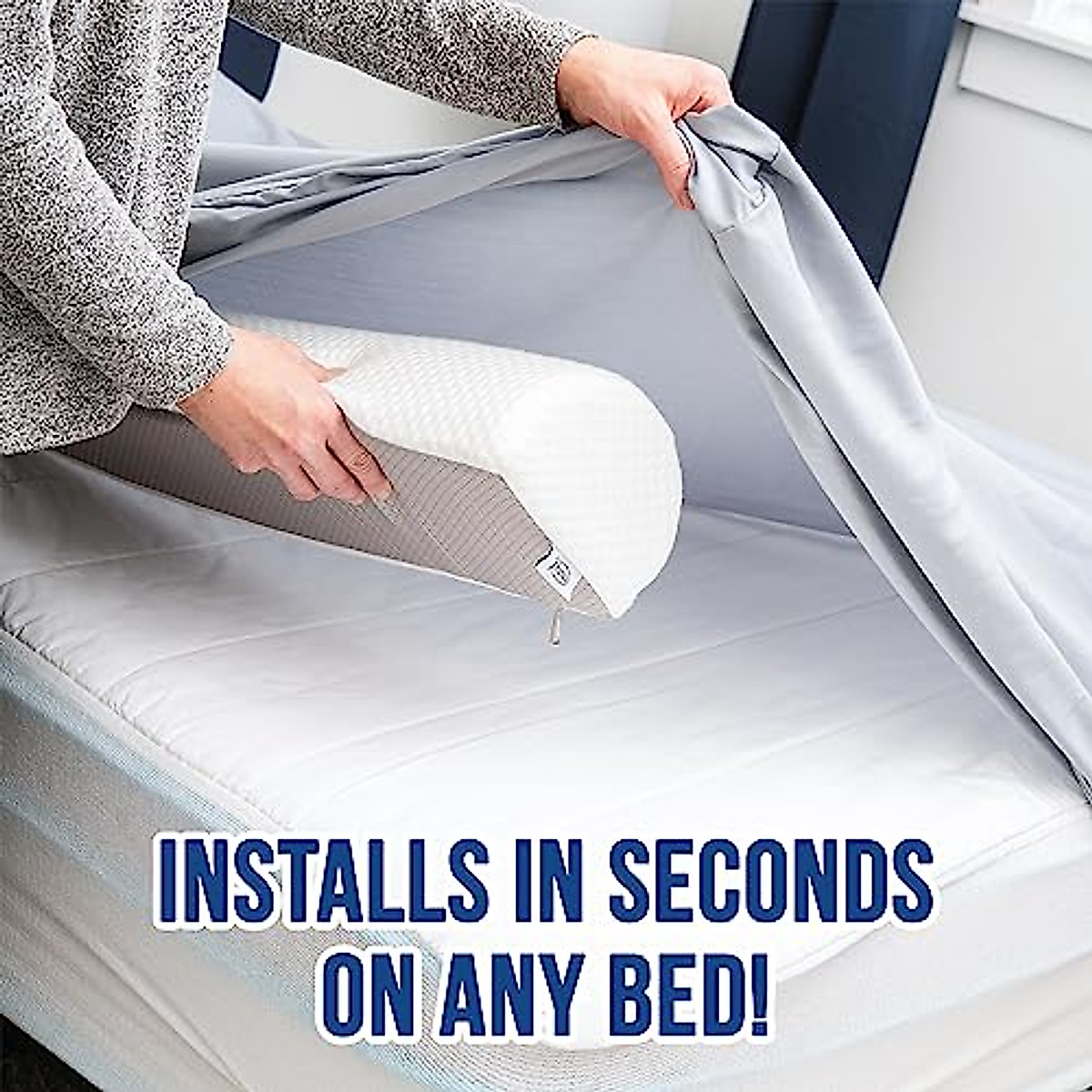 Primica Pack of 2 Bed Bumpers for Toddlers, 52 x 7 x 5 “ Toddler Bed Bumper, Foam Bed Rail for Toddlers, Hypoallergenic Crib Bumpers for Queen, King, and Twin Bed