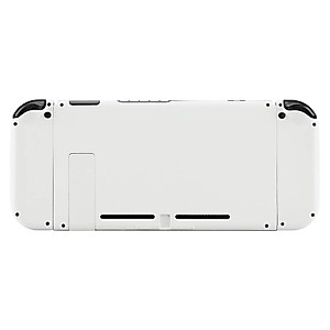 eXtremeRate DIY Replacement Shell Buttons for Nintendo Switch, White Back Plate for Switch Console, Custom Housing Case with Full Set Buttons for Joycon Handheld Controller [Only Shell, NO Console]