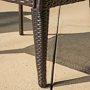 Christopher Knight Home Anaya Outdoor Wicker Dining Chairs, 2-Pcs Set, Multibrown