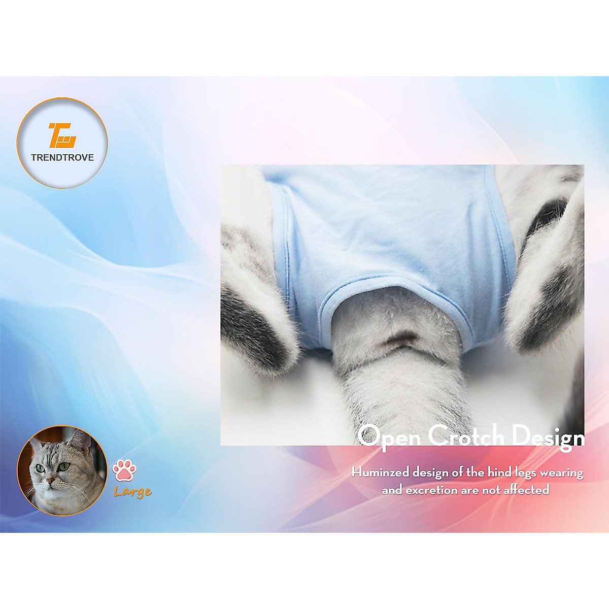 2PCS Cat Cone Collar and Cat Recovery Suit, Anti-Bite, Stop Licking Wounds, Adjustable Soft Elizabethan Cone, Cat Onesie for Female Cat After Surgery