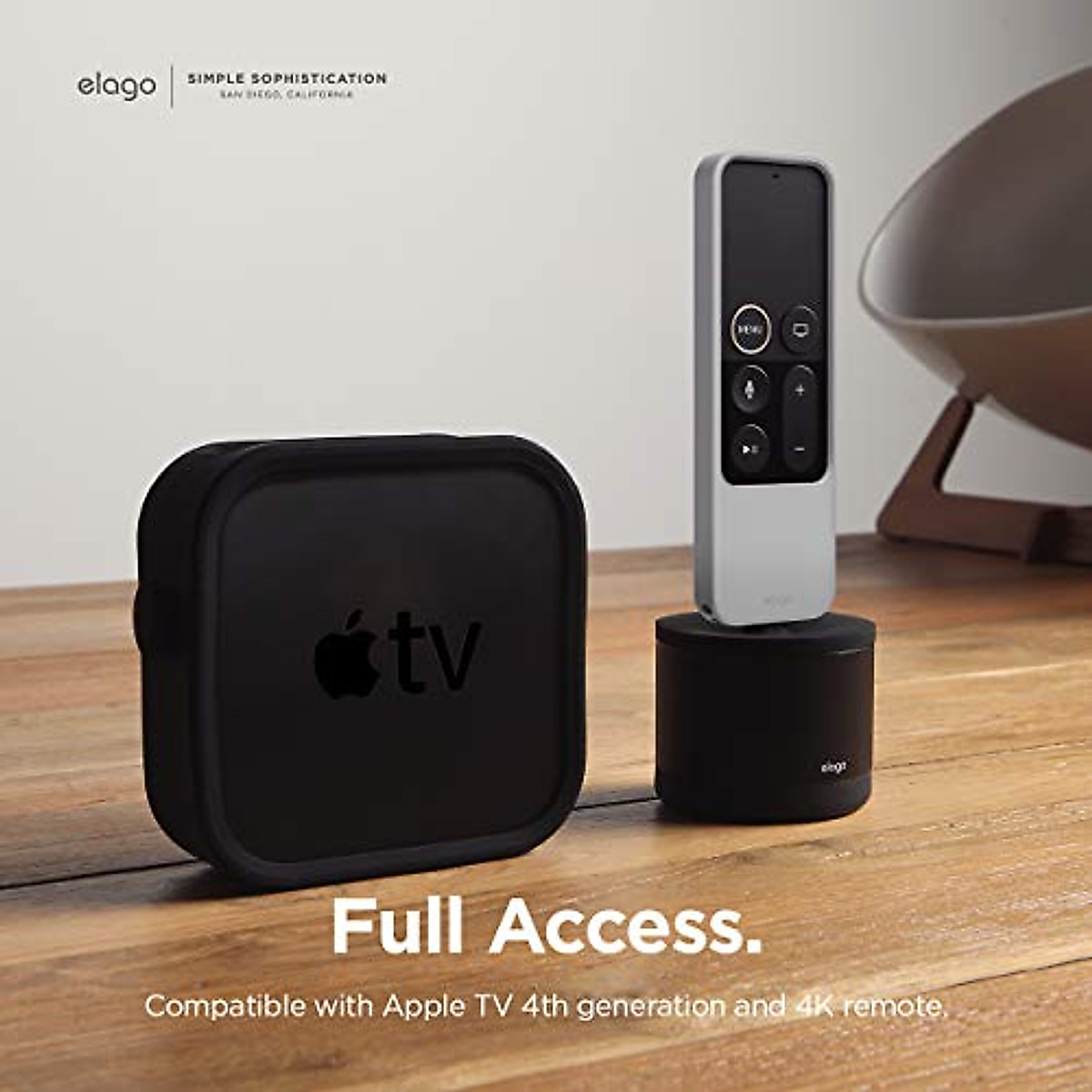 elago R4 Retro Apple TV Remote Case Compatible with Apple TV Siri Remote 1st Generation - Classic Controller Design [Non-Functional], Lanyard Included [US Patent Registered] (Light Grey)