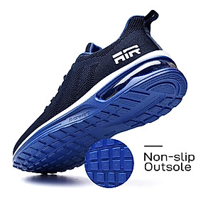 Lamincoa Womens Air Running Shoes Athletic Gym Workout Walking Shoes Sneakers for Women Black-Blue 10