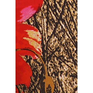 YELETE Women's High Waist Full Length Wide Leg Palazzo Pants with Fold Over Waist Band(Wild Flower-Large)