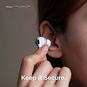 elago 2 Pairs AirPods Pro Ear Tips Cover Designed for Apple AirPods Pro, Anti Slip Silicone Cover, Dust-Free [Fit in The Case] (2 Pairs of 2 Colors) [US Patent Registered] (Lovely Pink & Lavender)