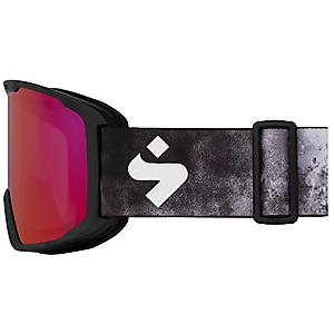 Sweet Protection Durden RIG Reflect Ski Goggles - Snowboarding UV Protective, Anti-Fog Lens, Minimum Frame Goggles, RIG Bixbite/Matte Black/Black Water