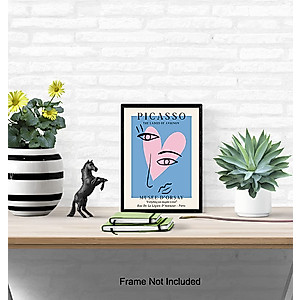 Pablo Picasso Wall Art Prints - Pablo Picasso Poster - Mid-Century Modern Room Decor - Gallery Wall Art - Museum Poster - Abstract Art - Minimalist Wall Decor- Line Art Wall Decor- Art Gifts for Women