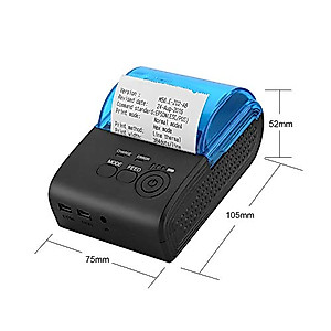 58mm Mini USB/Bluetooth Thermal Printer Receipt Portable, High Speed Thermal Printer for ESC/POS/Receipt Ticket Profession Printer, Shareable with Windos/Vista/Linux/Android(US)