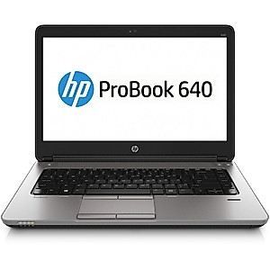 HP ProBook 640 G1 14-inch Laptop PC, Intel Core i7 4th Gen 4610M 3GHz Processor, 8GB RAM, 500GB HDD, Webcam, Windows 10 Pro (Renewed)