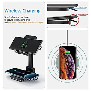 [Limited Quantity] Phone Ring Holder Stand, Wireless Charging Compatible, US Patented Slim Slide Finger Ring Kickstand. Slide, Flip and Rotate 360° with Sturdy Snap. Stand Horizontally and Vertically