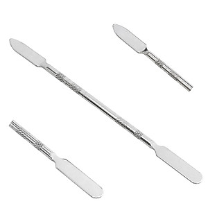 Haidong Stainless Steel Lab Mini Double Ended Spatula Stainless Steel Palette Stick Two Different Specifications Lab Spatula Micro Double Ended Spatula-2PCS
