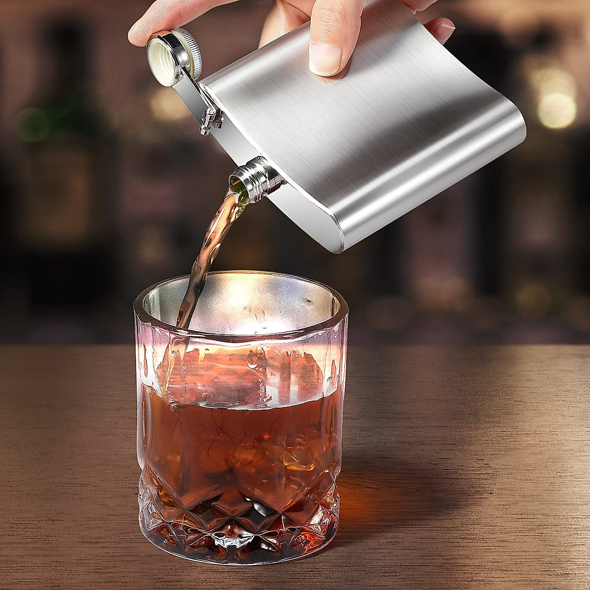 20 Pcs Hip Flask Stainless Steel Liquor Flask with 20 Pcs Funnels Silver Hip Flask for Men Leak Proof Drinking Flask Metal Liquor Hip Flask for Wedding Party Gift