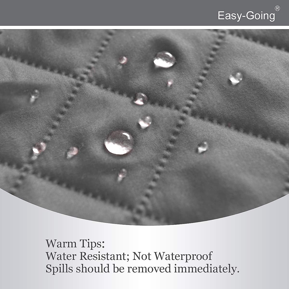 Easy-Going Recliner Sofa Slipcover Reversible Sofa Cover Water Resistant Couch Cover Furniture Protector with Elastic Straps for Pets Kids Children Dog Cat (Recliner, Gray/Light Gray)