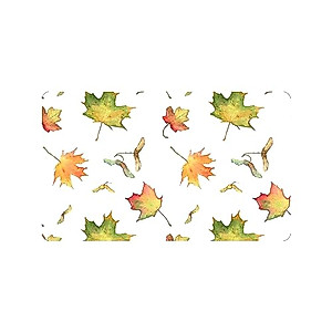 susiyo Doormat 30"x18" Autumn Bright Maple Leaves Non-Slip Indoor Entryway Door Mat (Rubber Backing)