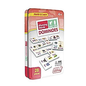 Junior Learning Rhyming Word Dominoes Educational Action Games, Multi, Model: JL490
