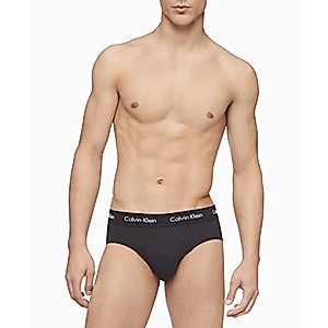 Calvin Klein Men's Cotton Stretch 3-Pack Brief, 3 Black, M