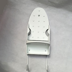 Zerodeko Iron Holder Wall Mount 1pc Ironing Board Hook Wall Mounted Ironing Board Ironing Board Holder Wall Mount Iron Holder Iron Board Shelf Storage White Hook up Ironing Board Hanger