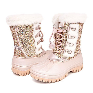 LONDON FOG Girls Youth and Toddler Icelyn Cold Weather Warm Lined Snow Boot girls boot in youth and toddler sizes white size 12