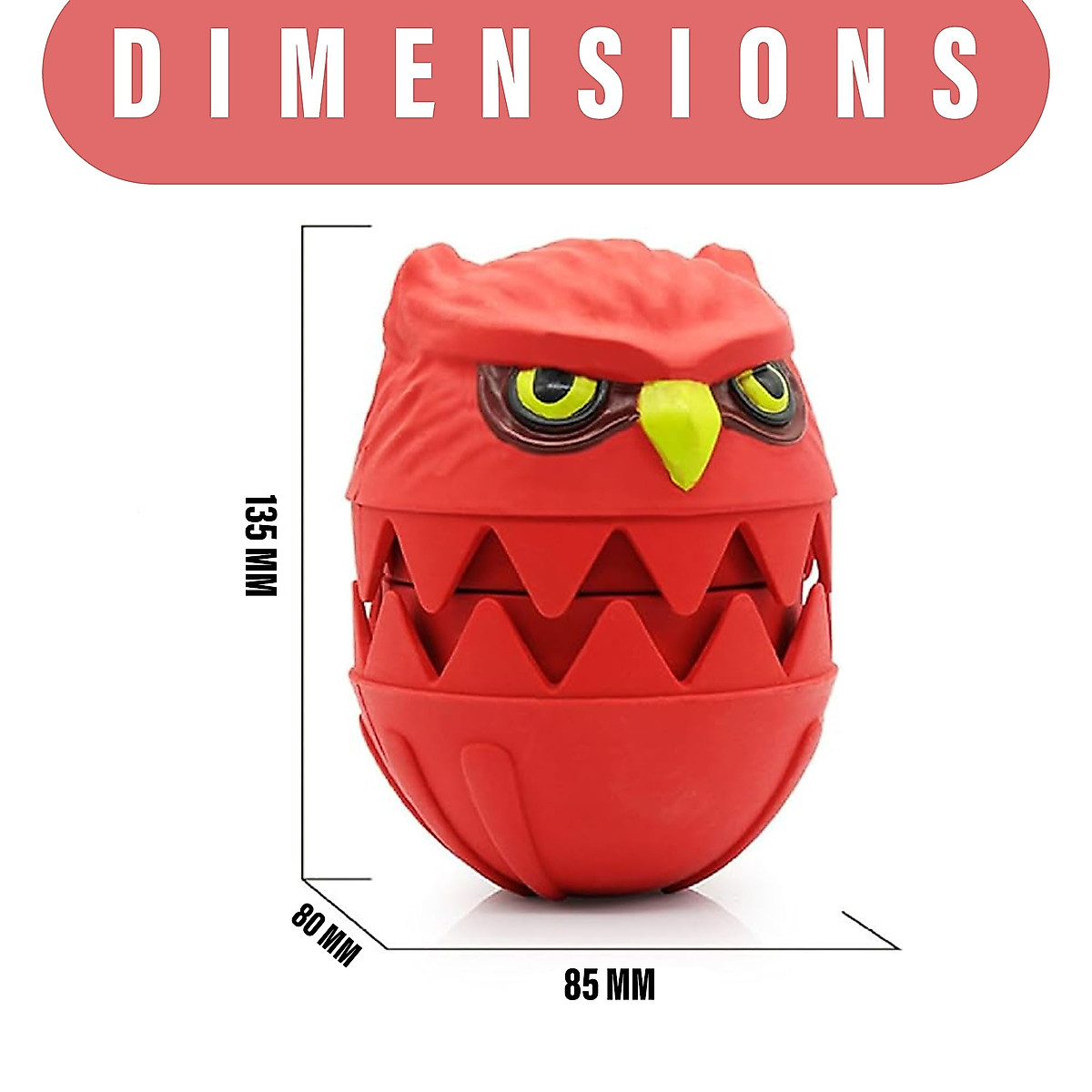 Indestructible Rubber Dog Chew Toy - Owl Shaped Indestructible Dog Toys for Aggressive Chewers, Super Chew Interactive Teething Toys for Puppies & Dogs, Heavy Duty Durable & Tough Chew Toys for Dog