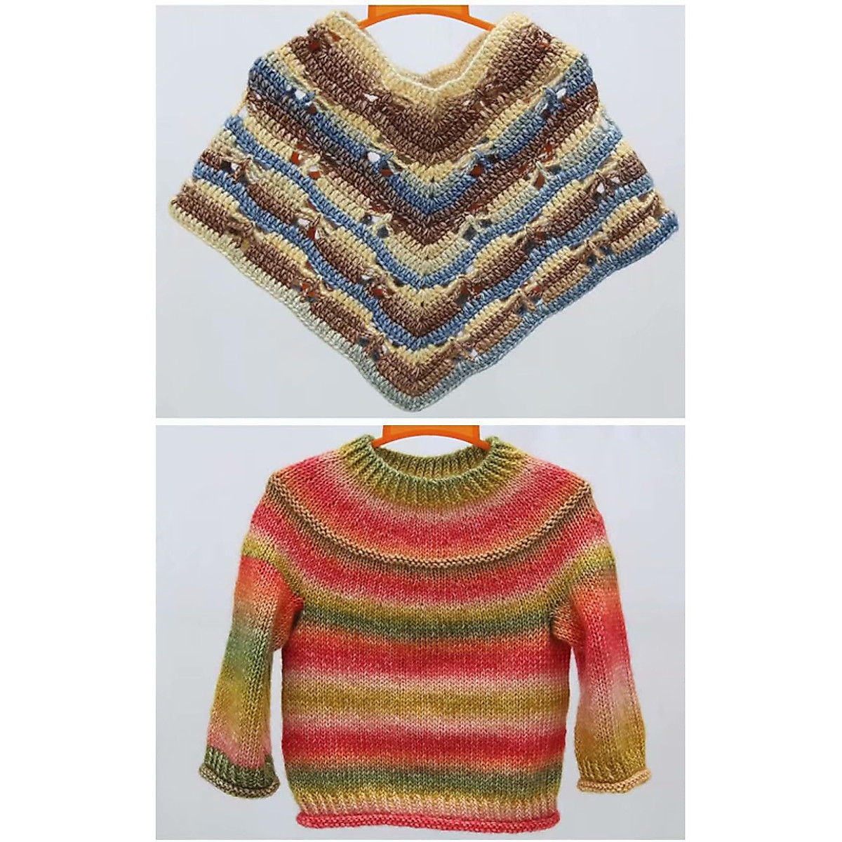 100g/Ball Gradient Rainbow Cake Yarn Hand-Woven Cotton Yarn Fancy Block Dyeing Wool Yarns for Knitting Crochet Sweater