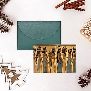 QHWLR Women In Ancient Egypt Print Greeting Card For Birthday Wedding Party Invitation Appreciation Cards For