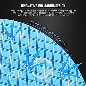 Drill polishing kit, Buffing Polishing Pads, SPTA Car Foam Drill 3-Inch Buffing Pad, 11Pcs Polishing Pads Kit,Car Buffer Polisher Kit Drill Buffing Kit for Car Polishing,Waxing,Sealing Glaze