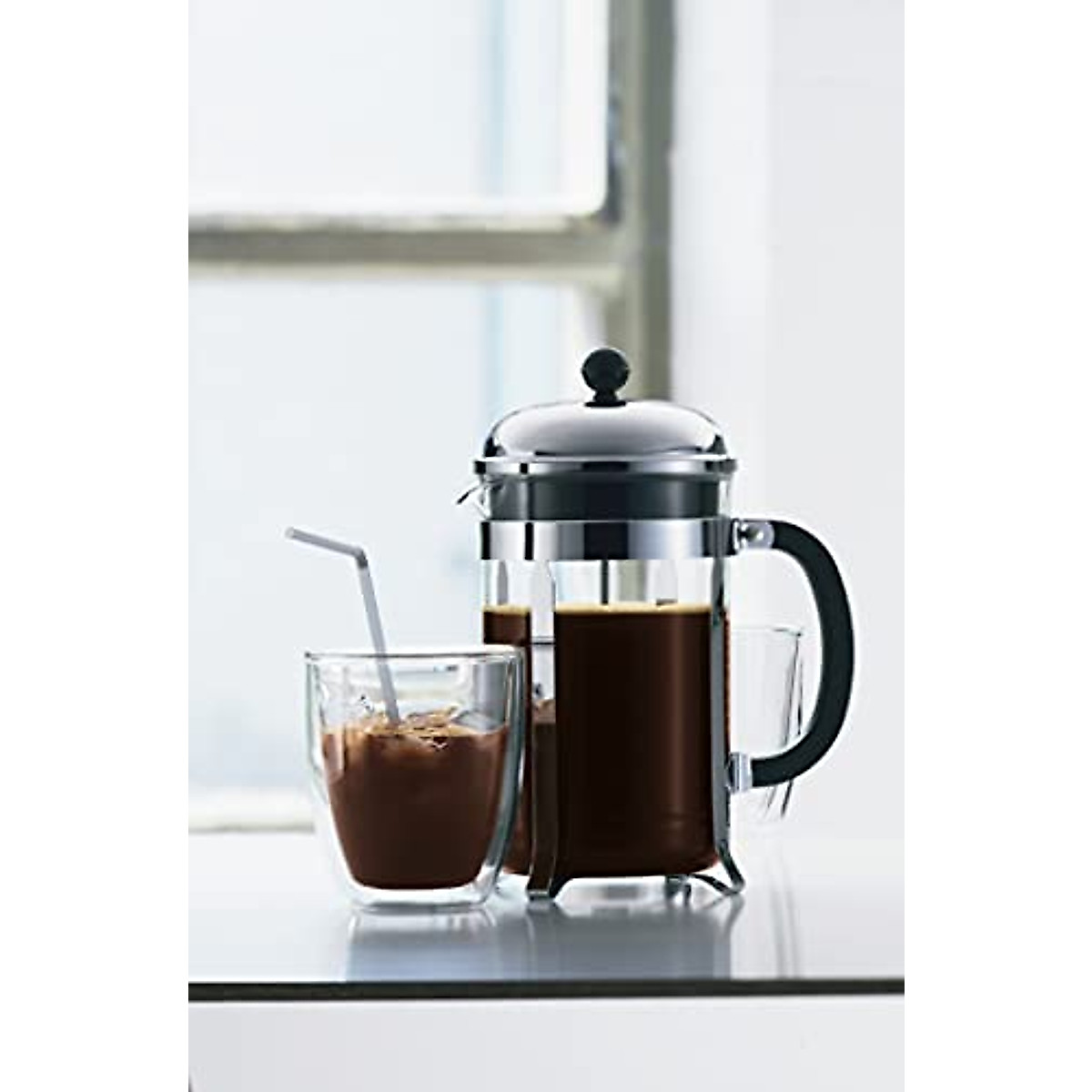 Bodum Chambord French Press Coffee Maker, 51 Ounce, 1.5 Liter, Chrome