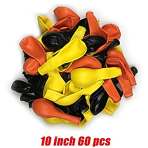 Latex balloons 120 pcs ,Yellow black orange balloons, Birthday, Wedding, Baby Shower, Party Decoration
