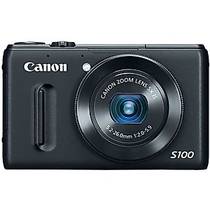 Canon PowerShot S100 12.1 MP Digital Camera with 5x Wide Angle Optical Image Stabilized Zoom (Black)