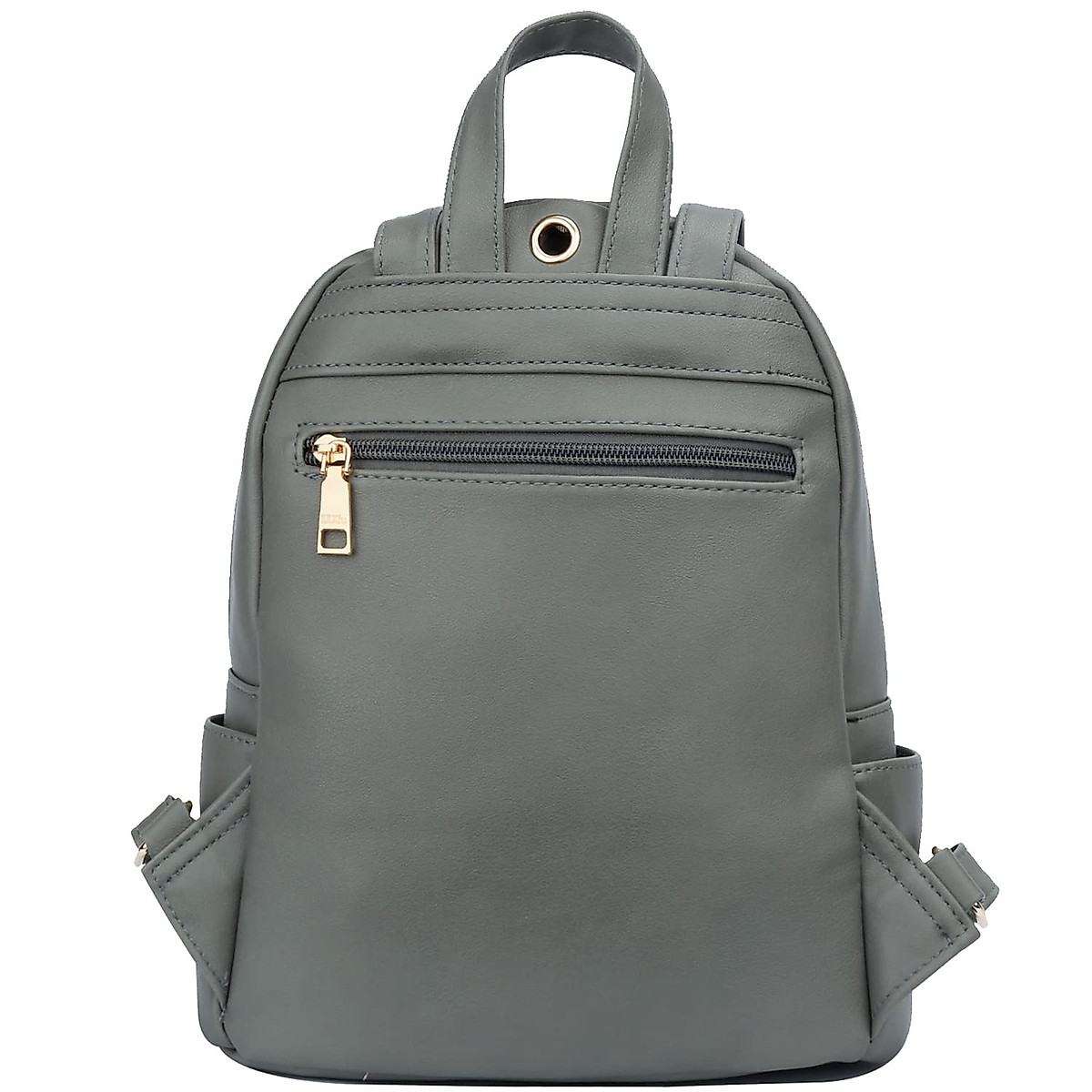 KKXIU Girls 3pcs Fashion Small Synthetic Leather Backpack Purse Cute Mini Bookbag for Women and Teens (Grey)