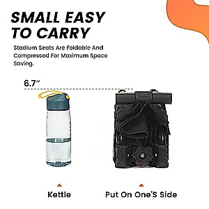 USKAU Stadium Seats for Bleachers with Back Support XL,Folding Bleacher Seat with Backrest and Cushion Wide for Adults,Portable and Adjustable Stadium Chair for Sporting Events