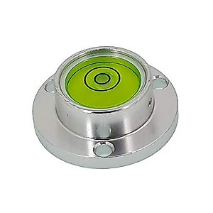Surface Mounted Aluminium Housing Circular Spirit Level Bubble Level Ball Vials, D30mm Flange plate type