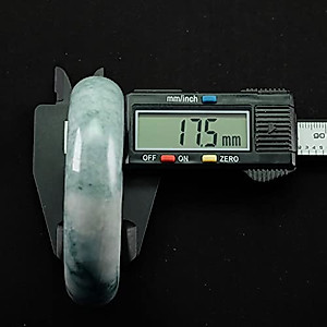 59mm Certified Bluish Green Burma Jadeite Jade Bangle Bracelet