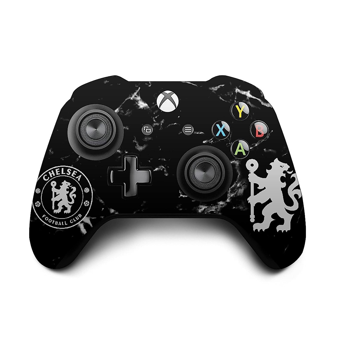 Head Case Designs Officially Licensed Chelsea Football Club Black Marble Mixed Logo Vinyl Sticker Gaming Skin Case Cover Compatible With Xbox One X Console and Controller Bundle