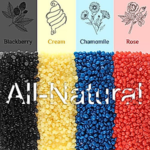 Wax Warmer, PURECLEAN Hair Removal Home Waxing Kit, Hard Wax Kit with 4 Formula Wax Beads for Body Women Men at Home Waxing