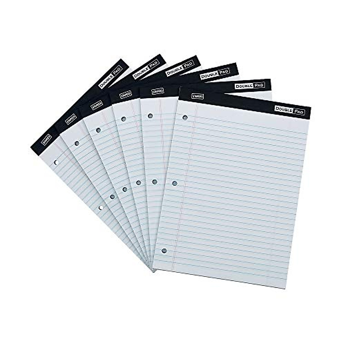 Staples 478900 Double Pad Notepads 8.5X11.75 White 100 Sh/Pd 6 Pd/Pk