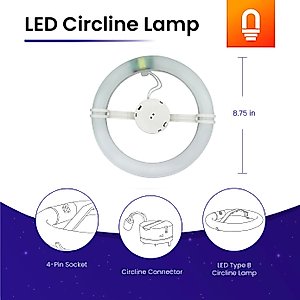 13W Replacement for TCP 32058 LED Circular Light by Lumenivo - T6 Bulb with G10Q-4 4-Pin Base - Energy Efficient Light - Non-Dimmable - 3000K Warm White - 1 Pack