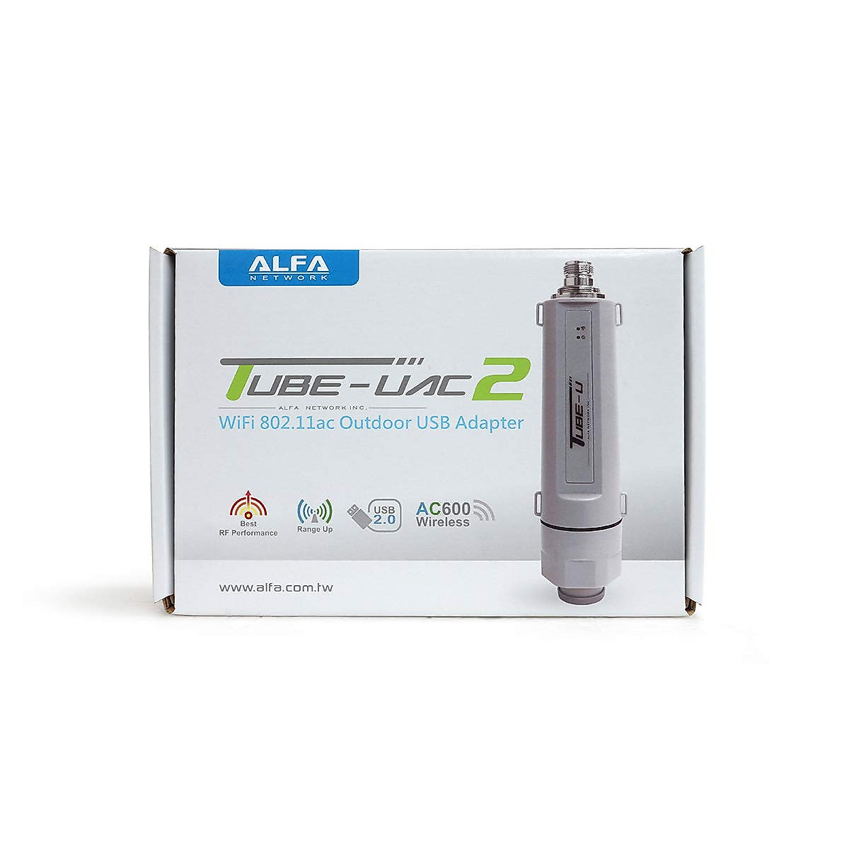 Alfa Tube-UAC2 802.11ac Dual Band 2.4/5 GHz Long Range USB Adapter 9 dBi Omni Antenna kit