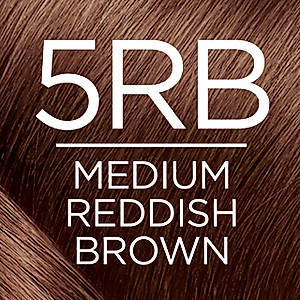 L’Oréal Paris Excellence Creme Permanent Hair Color, 5RB Medium Reddish Brown, 100 percent Gray Coverage Hair Dye, Pack of 2