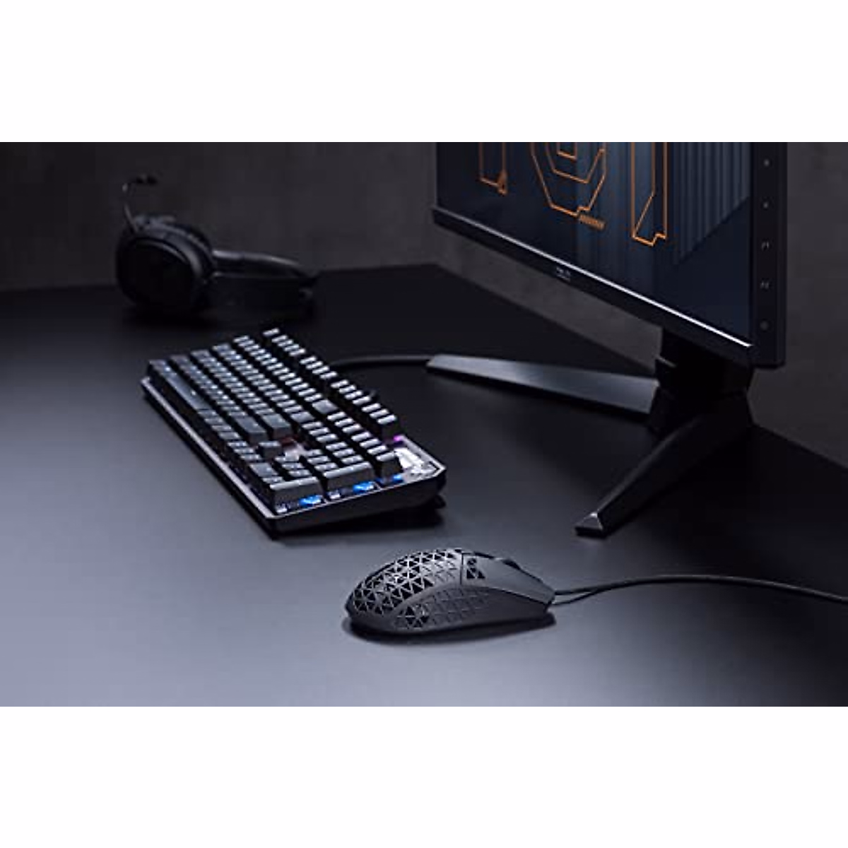 ASUS TUF Gaming M4 Air Lightweight Gaming Mouse | 16,000 dpi Sensor, Programmable Buttons, 47g Ultralight Air Shell, IPX6 Water Resistance, TUF Gaming Paracord and Low Friction PTFE Feet, Black