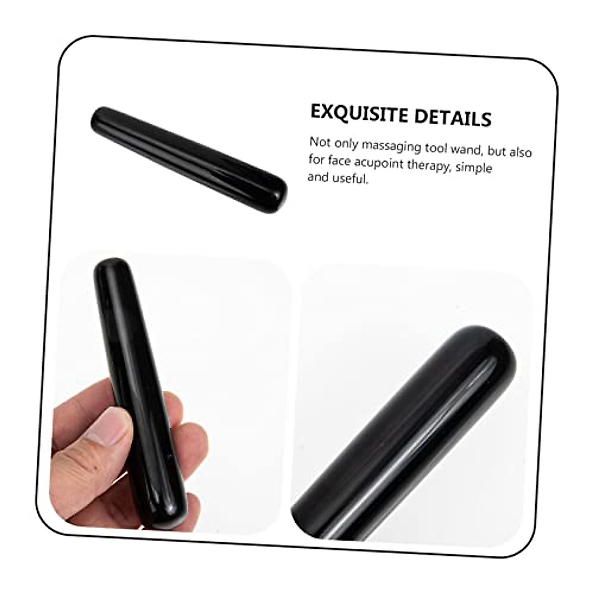 DOITOOL 5pcs Jade Massager Fascia Tool Skincare Tool Eye Massagers Facial Reflexology Tools Guasha Facial Tool Chinese Massage Tools Body Massaging Stick Jade Acupressure Wand Massage Wand