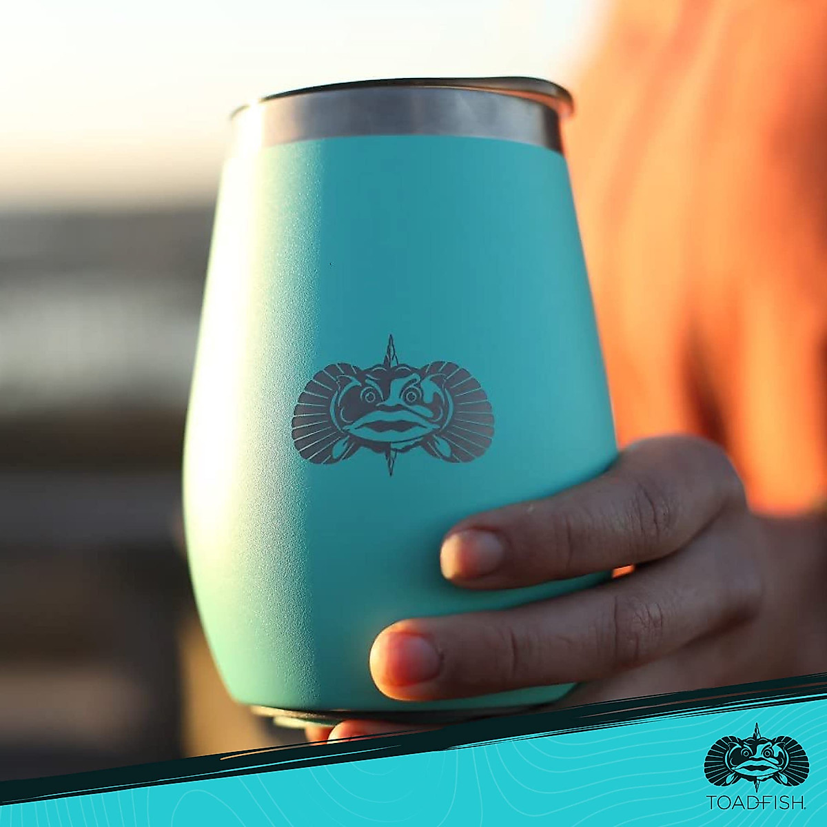 Non-tipping 10oz Double Wall Insulated Stainless Steel Stemless Travel Wine Tumbler w/Easy Slide Lid - White