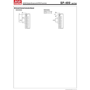 MW Mean Well SP-480-12 12V 40A 480W Single Output with PFC Function Power Supply