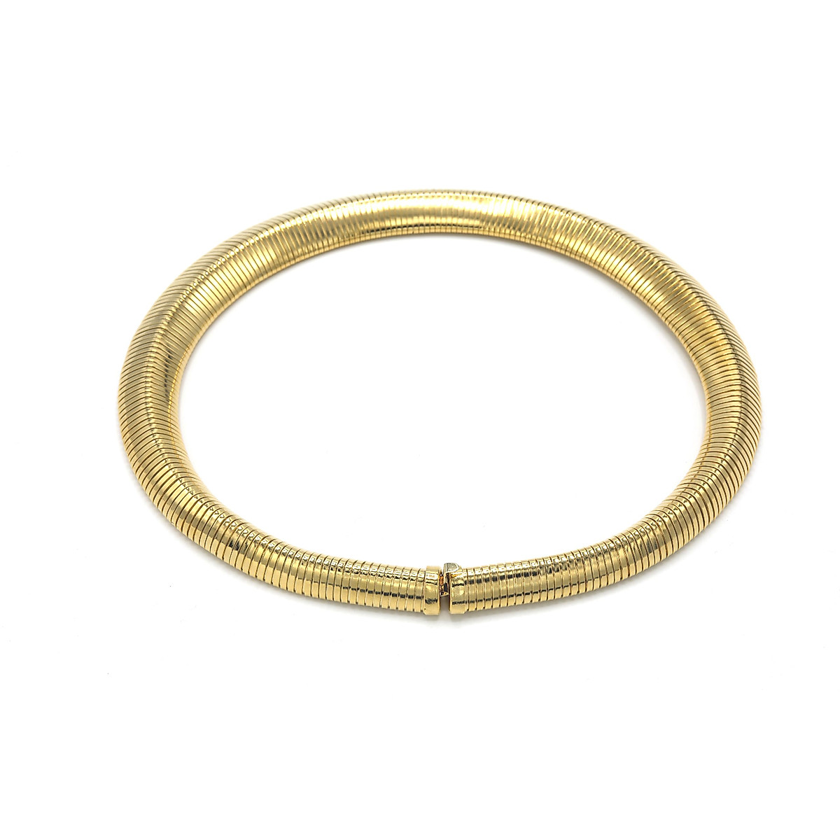 Marshal Metal Fashion Necklace 18K Gold Plated Brass Omega Choker Necklace (NK156G(15mm))